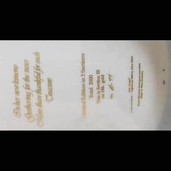 Edna Hibel | Accents | New Edna Hibel Plate Takara Arte Ovale 24k Gold ...